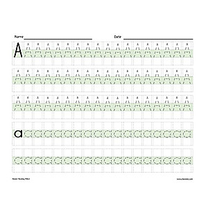 Channie’s Easy Peasy Alphabet Tracing & Writing Pad, Practice Handwriting & Printing Workbook; 2-Pack Contains Total of 160 Pages Front & Back, 80 Sheets, Grades Pre-K - 1st, Size 8.5” x 11”, 2-Pack