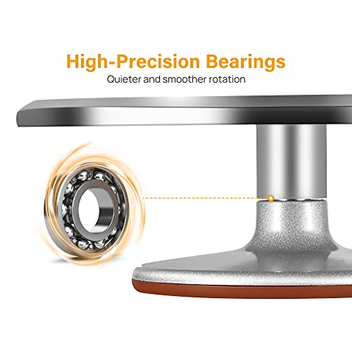 Kootek Aluminium Alloy Revolving Cake Stand 12 Inch Rotating Cake Turntable for Cake, Cupcake Decorating Supplies