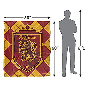 Harry Potter Gryffindor Plaid Sigil Officially Licensed Silky Touch Super Soft Throw Blanket 50" x 60"