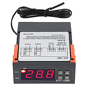 Hilitand STC 1000 Digital Temperature Controller, -50℃-99℃ Alarm Intelligent Thermostat LED with Sensor AC110V-220V