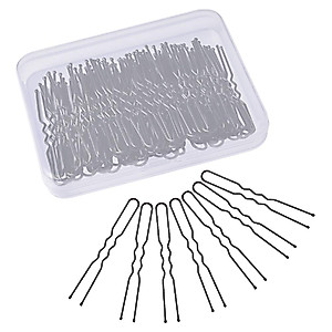 U Shaped IKOCO 2.4 inch Hair Pins for Women's Ballet Buns with Storage Box