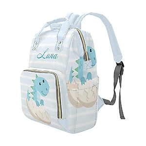 Personalized Cute Dinosaur Diaper Bag Backpack Name Custom Mommy Baby Bags Casual Travel Daypack for Mom Gifts