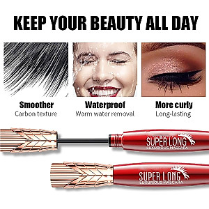 Yanquina Mascara, Yanqina Mascara, Yanqina Super Long Mascara, Yanquina 4D Silk Fiber Lash Mascara (2Pcs)