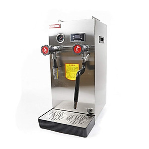 Commercial Milk Frother,2500W 8L Steam Milk Frothing Machine Full-Automatic Boiling Electric Milk Foam Maker with LCD Display for Espresso Coffee Tea Coffee Shop Dessert Shop Hotel Milk,110v