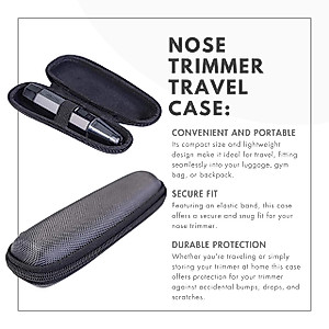 ToiletTree Products Water Resistant Heavy Duty Steel Nose Trimmer with LED Light and Travel Case