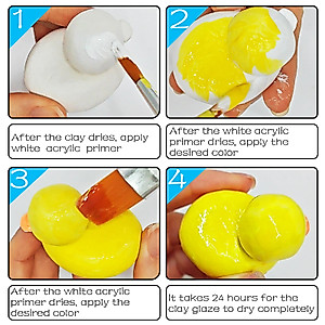 50ml Air Dry Clay Varnish，Air Dry Clay Sealant for Airdry Clay，Air Dry Clay Glaze Can Not Only Used to Prevent Clay Cracking, Scratches, and Wear,It Can Also Having a Glossy Glaze Effect (Gloss)