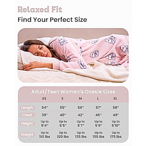 The Big Softy Adult Onesie Pajamas for Women, Cute Onesie for Women or Teens, Fleece Onesie Adult, Teen PJs (Pink Sloths, Adult - Small)