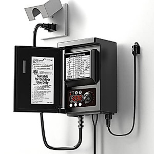 Malibu Low Voltage Transformer 120 Watt for Outdoor Landscape Lighting with Photocell Sensor Timer and Weather Shield for Spotlight Floodlight Garden Pathway Light 120V AC to 12V AC