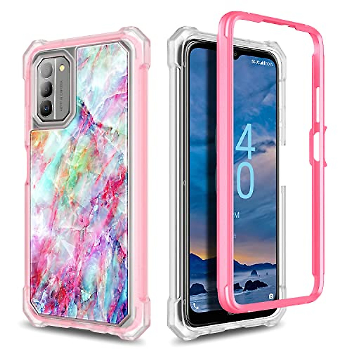 WDHD Case for Nokia G400 5G with Tempered Glass Screen Protector, Full-Body Protective Shockproof Rugged Bumper Cover, Impact Resist Durable Phone Case (Fantasy)