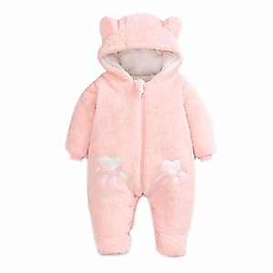 Simplee kids Baby Infant Boy Girl Winter Warm Snowsuit Outwear Newborn Hooded Footed Romper Jumpsuit for 0-3 Months