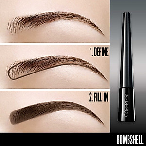 COVERGIRL Bombshell POW-der Brow & Liner Eyebrow Powder Black 800, .24 oz (packaging may vary)