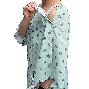 3 Pack - Hospital Gown IV Snap Sleeves - One Size Fits All (Small - 2XL) - Tie Back - Imperial Print