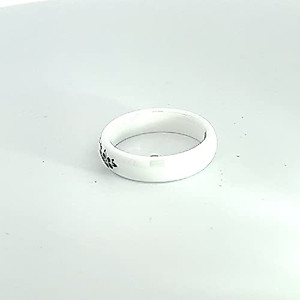 One Moment In Time J128 Sizes 8 Heavenly Flower White Ceramic Choose The Right Ring (8) Mormon LDS CTR