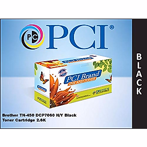 PCI Brand Compatible Toner Cartridge Replacement for Brother TN-450 High-Yield Black Toner Cartridge 2.6K Yield