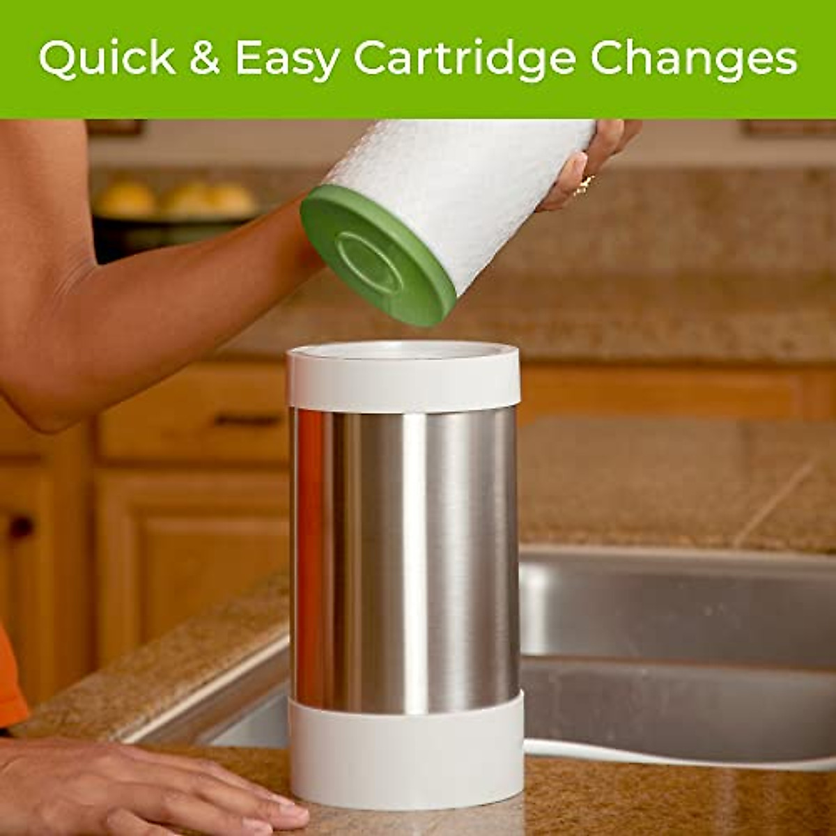 WaterChef C6500 Premium Countertop Water Filter System (White), 600 Gallon Capacity, NSF/ANSI Certified for 75 Contaminants, Made in USA