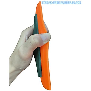 2 Pcs Silicone Squeegee, Handheld 6 inch Super Soft Small Silicone Glass Cleaning Squeegee,for Auto Glass Film,Bath Mirror,Windows,Glass Doors,Countertop Cleaning,Car Window (Dark Green)