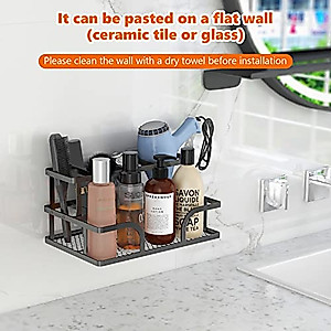 Hair Dryer Organizer, Wall Mount Hair Dryer Holder, Blow Dryer Holder Styling Tool Organizer Storage- for Hair Dryer, Hair Straightener, Curling Wand