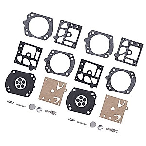 ENTHUSRI 2Sets Carburetor Carb Repair Kit Garden Lawn Mower Rebuild Kit Replacement Garden Accessory for Walbro K24‑hda