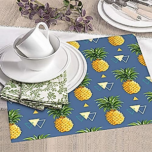 gold pineapple background Printed Drying Mat For Kitchen Ultra Absorbent Microfiber Dishes Drainer Mats Non-Slip Silicone Quick Dry Pad - 18 X 16inch
