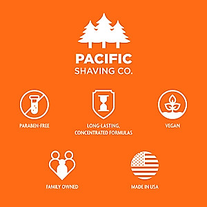 Pacific Shaving Company Natural Shaving Cream - Shea Butter + Vitamin E Shave Cream for Sensitive Skin - Clean Formula for a Smooth, Anti-Redness + Irritation-Free Shave Cream (3.4 Oz, 2 Count)