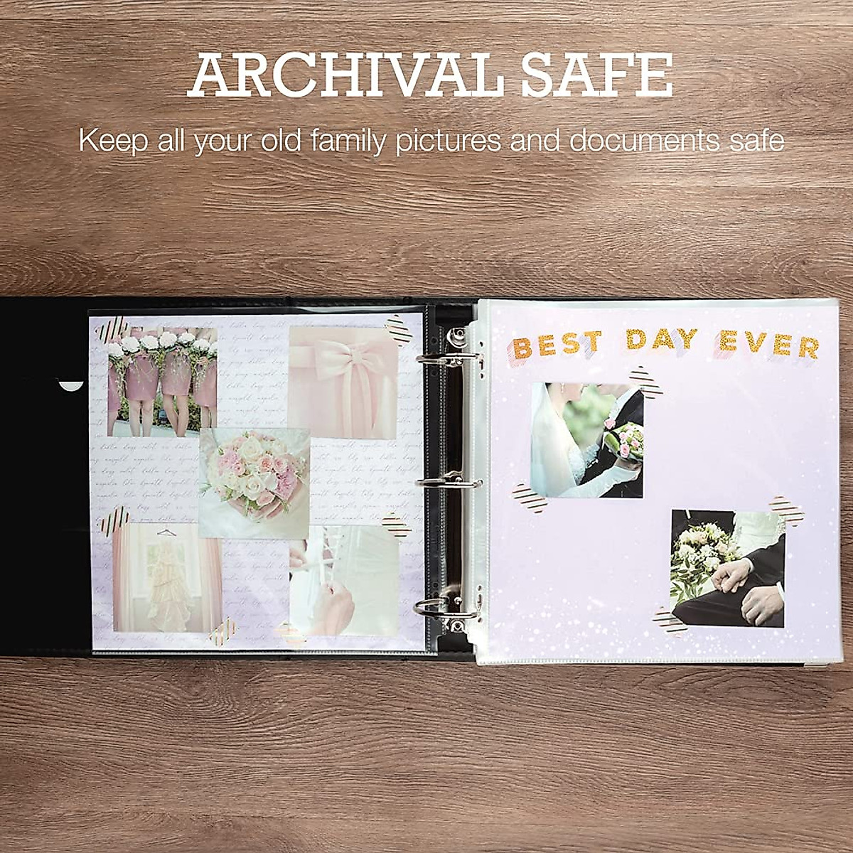 Samsill Scrapbook and Photo Album Expansion Page Refill Protectors 12x12 (40 Pack)