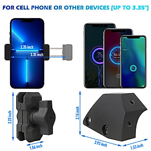 Dashboard Left Side Phone Holder Mount, Anti-Shake Stabilizer Custom Adjustable Cell Phone Holder for Ford Bronco Accessories 2021 2022 2023