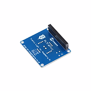 sb components PiTraffic Educational Traffic Light Add on Shield HAT for Raspberry Pi 4, 3, 2 and Zero