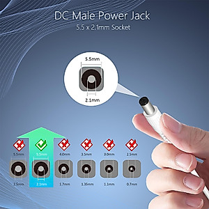 Sortfle 8.4V 1A DC Adapter Power Supply Plug Charger Switching Power Supply Adapter with LED Indication Plug 5.5x2.1 Extra Long 10 Foot Cord