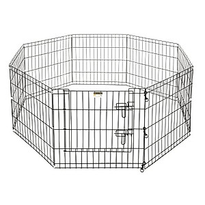 Pet Trex 24" Exercise Playpen for Dogs Eight 24" x 24" High Panels with Gate