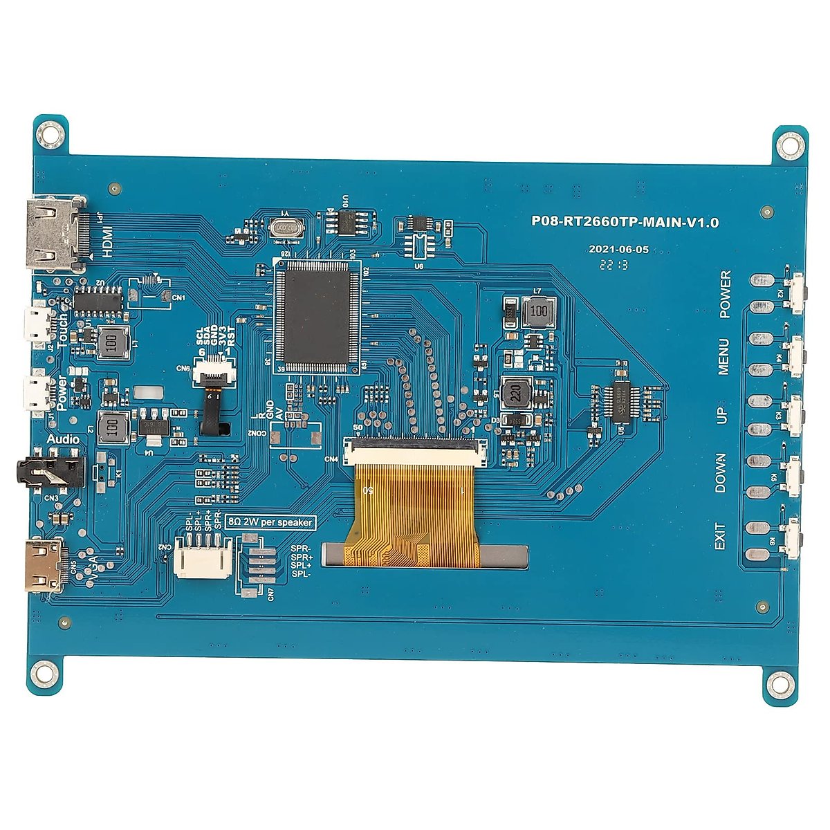 Dpofirs 7 Inch Monitor for Raspberry Pi, 1024x600 for Raspberry Pi Touchscreen Monitor HDMIPortable Monitor Capacitive Pi Display with 178 Degree Viewing Angle