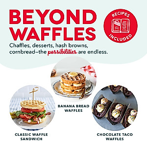 DASH Mini Maker for Individual Waffles, Hash Browns, Keto Chaffles with Easy to Clean, Non-Stick Surfaces, 4 Inch, Pink