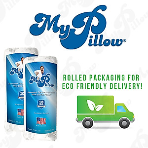 MyPillow Bedding Bed Pillows for Sleeping Queen Size, Set of 2, Gusseted Pillow for Back, Stomach or Side Sleepers - My Pillow Premium Pillow [Queen, Combo]