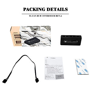 Thermalright Integrated Fan Hub, 10-Port 4 Pin PC Fan Controller, 12V Fan Hub, Support up to 10 Fans, SATA Power Cord Direct Input
