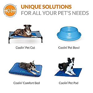 K&H Pet Products Pet Pool and Canopy, Collapsible Dog Swimming Pool, Outdoor Portable Bath Tub, Medium 25 x 32, Gray
