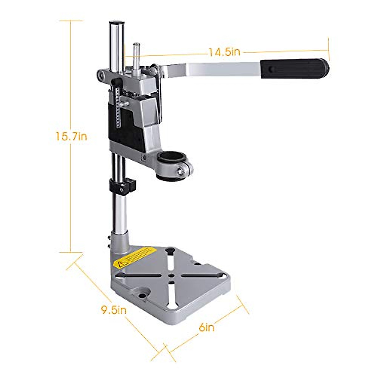 Benchtop Drill Press, Drill Workbench Repair Tool Clamp Universal Bench Clamp Drill Press Stand Workbench Repair Tool for Drilling Collet Workshop, Single Hole Aluminum Base