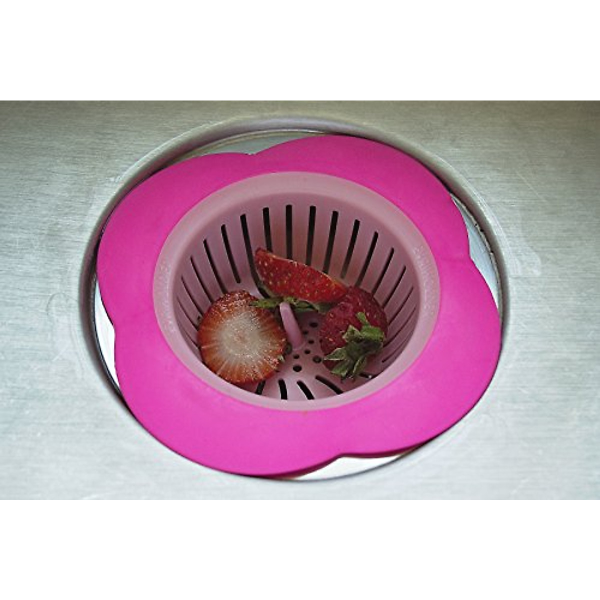 Evri-Sink Sink Strainer with Large Wide Rim, Tool for Kitchen Sinks, Fits Most Standard Kitchen Sinks, Offered a Set of Two, Colors May Vary