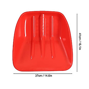 Emoshayoga Plastic Garden Shovel, Snow Shovel PP Red for Agriculture for Street Sweeper for Fallen Leaves(41 X 37cm / 16.1 X 14.6in)