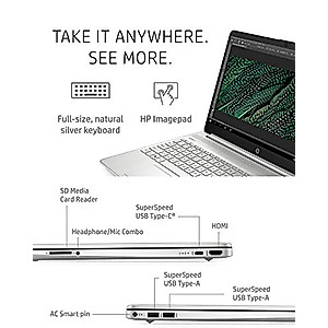 HP 15 Laptop, 11th Gen Intel Core i5-1135G7 Processor, 8 GB RAM, 256 GB SSD Storage, 15.6 Full HD IPS Display, Windows 10 Home, HP Fast Charge, Lightweight Design (15-dy2021nr, 2020) (Renewed)
