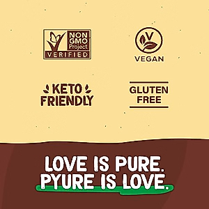 Pyure Hazelnut Spread with Cocoa 2 Net Carbs Keto Snack Gluten-Free, Peanut Free, Plant-Based Hazelnut Spread for Vegan Keto Friendly Food, 13 Ounce (Pack of 1)