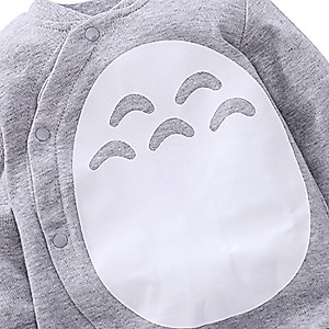 Unisex Baby Totoro Long Sleeve Romper with Hat 2-PC Set Grey