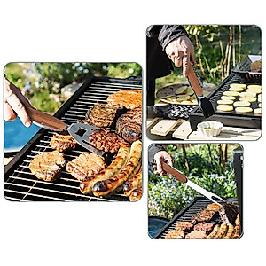 5 in 1 BBQ Multi Tool, Foldable & Portable Grill Tools Set for BBQ Grilling and Camping, Swiss Army Grilling Utensil Set Stainless Steel Grilling Accessories Gift for Men Father (with Bag)