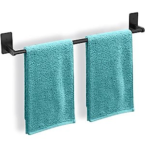 Bathroom Towel Bar, 22Inch Towel Racks for Bathroom, Heavy Duty Bath Hand Towel Holder Organizer, Wall Mounted Bathroom Hardware Accessories, Matte Black