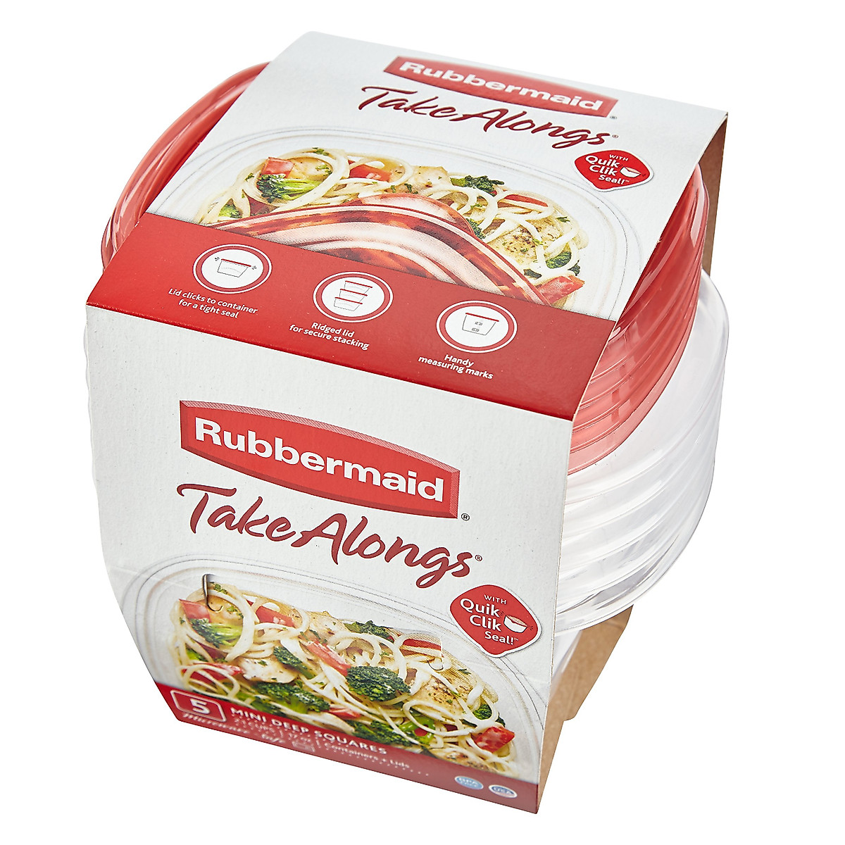 Rubbermaid Takealong Mini Deep Square Set, 5 Piece