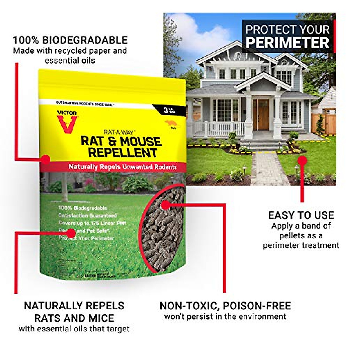 Victor Rat-A-Way Rat Repellent, 1 Count (Pack of 1)