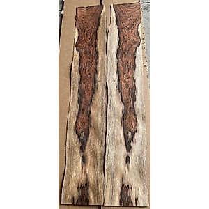 Genuine Brazilian Rosewood Dalbergia Negra Wood Veneer Sheets 2 Pieces 49"x8"x1/42"