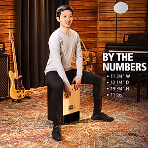 Meinl Subwoofer Bass Cajon Box Drum with Internal Snares - NOT MADE IN CHINA - American White Ash Playing Surface, 2-YEAR WARRANTY (SUBCAJ1AWA)