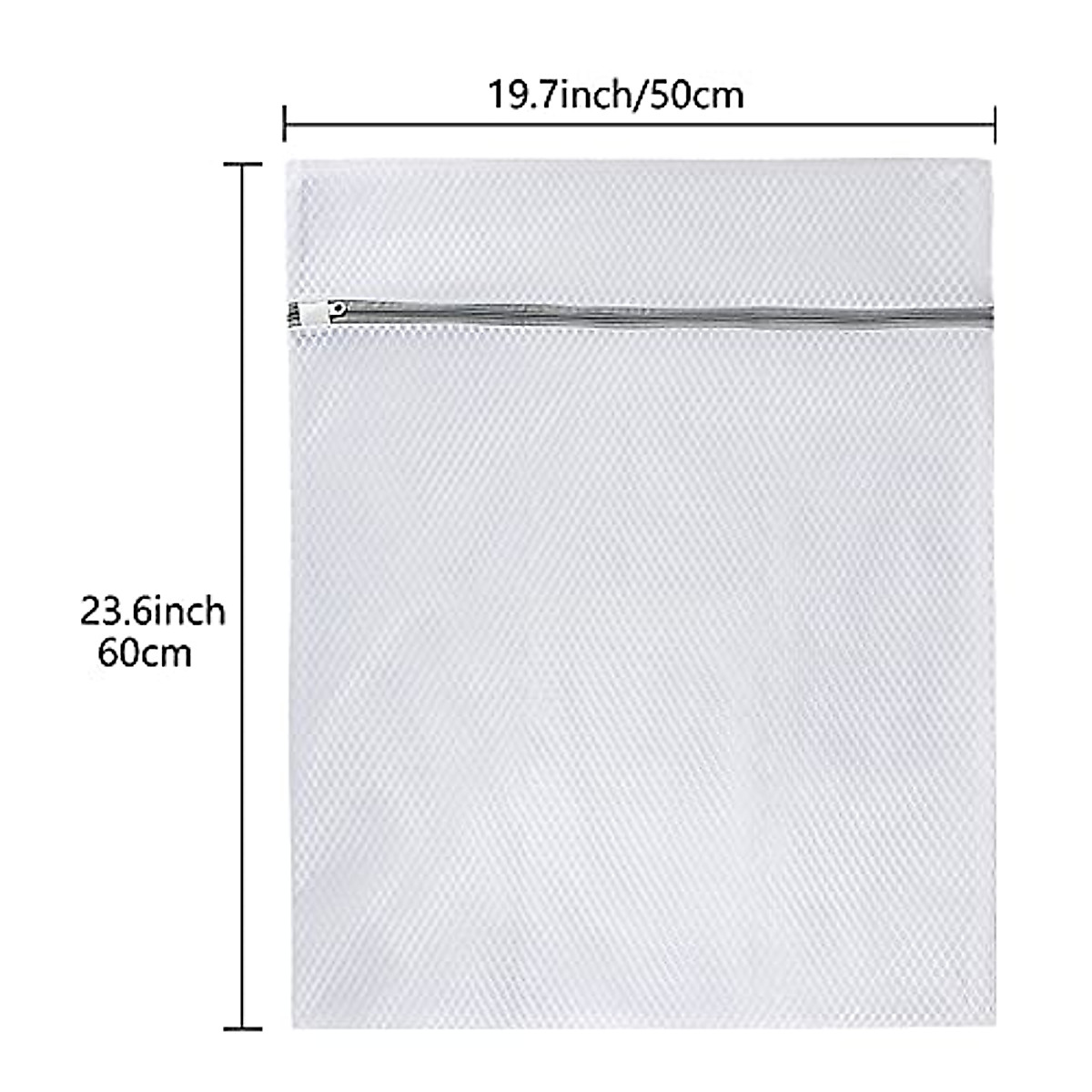 Vivifying Mesh Laundry Bags, 2 Pack 23.6" x 19.7" Large Honeycomb Mesh Wash Bags for Washing Machine, Delicates Clothes, Sweater, Coats, Stuffed Toys, Blanket (White)