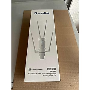 WAVLINK AC1200 High Power Outdoor Weatherproof WiFi Range Extender, Long Range Wireless AP/Router/Repeater/WISP Mode with POE Powered, Point to Point WiFi Bridge, 4x7dBi Omni Directional Antennas