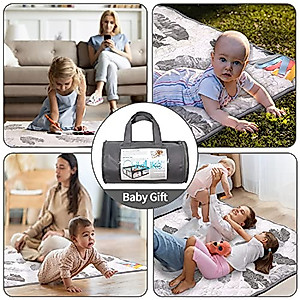 Baby Play Mat,Play Mat for Baby,Foldable Crawling Mat for Floor,Fabric Baby Playpen Mat,Tummy Time Mat for Newborn,Non-Slip Kids Play Mat for Playpen,Play Yard Mat(Leaves-49x49inches)