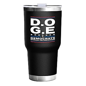 D.O.G.E Democrats Officially Getting Exposeds Funny Political Tumbler With Lids For Friends